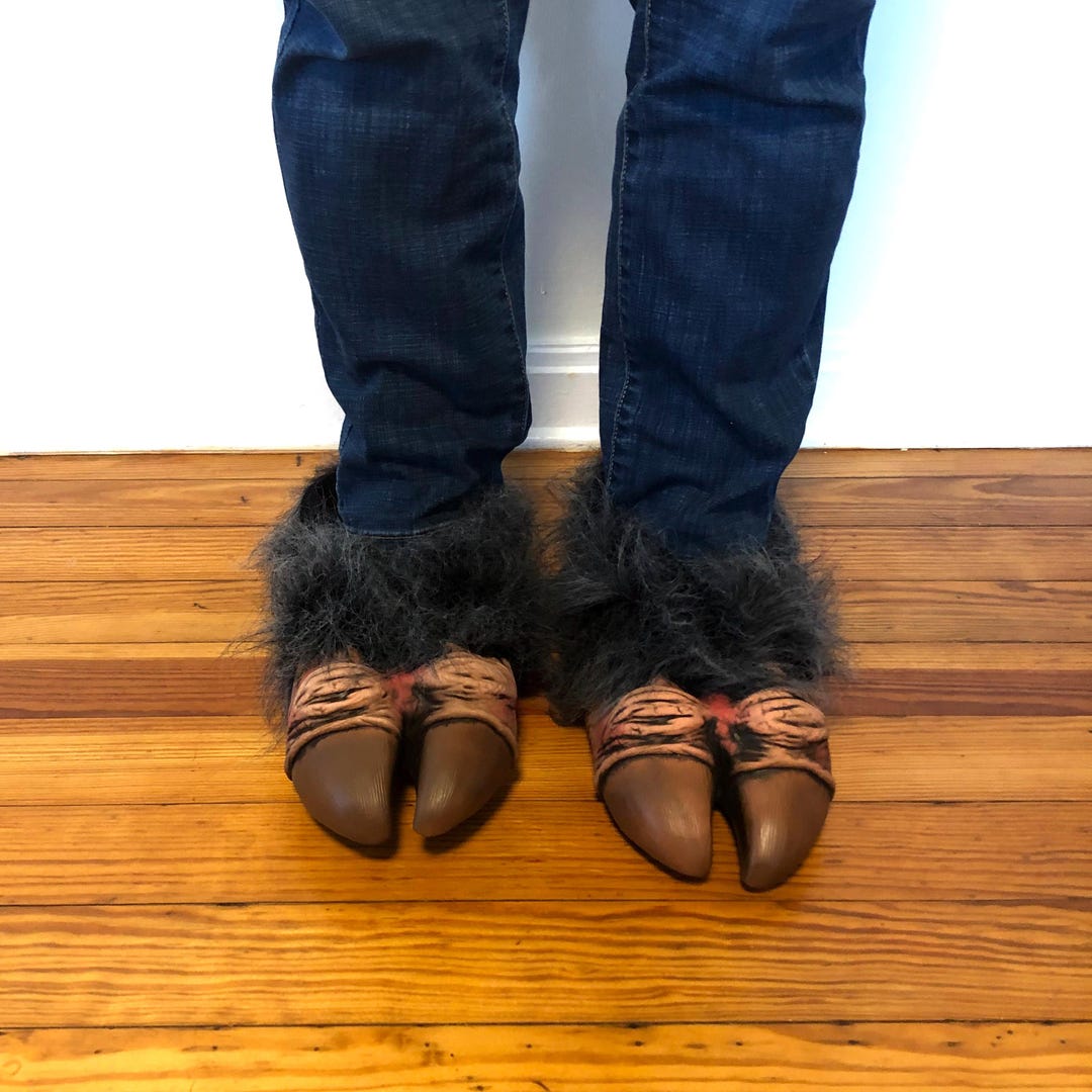 Gray Hooves Animal Brown Hoof Feet Adult Shoe Covers Halloween Costume ...