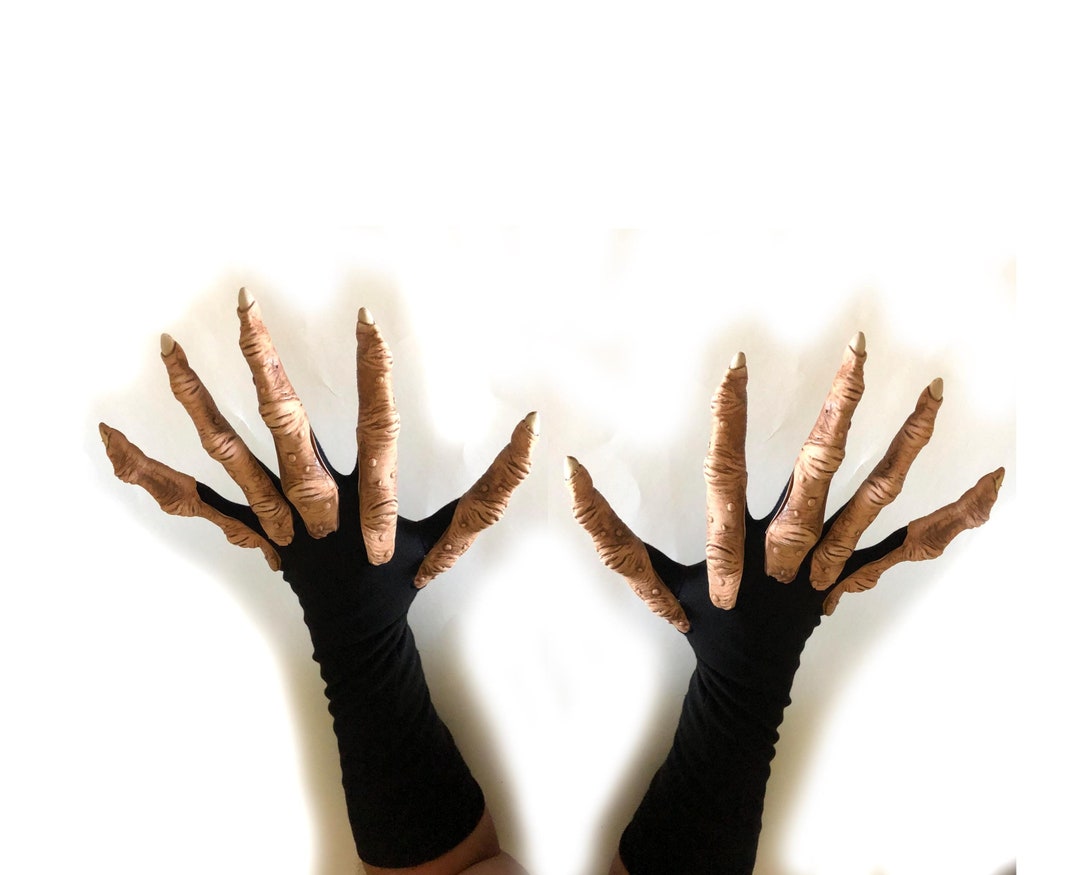 Long Finger Evil Witch Hands Flesh Claws Adult Halloween Costume ...