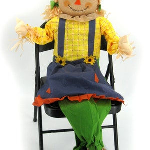60" Large Sitting Female Scarecrow Fall Decor Decoration - Etsy