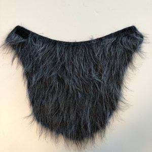 Gray Hairy Neck Chest Cover Werewolf Add to Any Adult Halloween Mask or ...