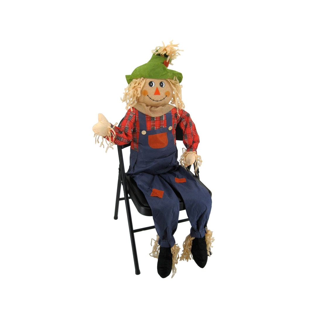 63" Large Sitting Scarecrow Fall Harvest Decor Decoration - Etsy