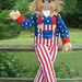 60 Large Sitting Uncle Sam Scarecrow Patriotic Fall Decor Decoration - Etsy