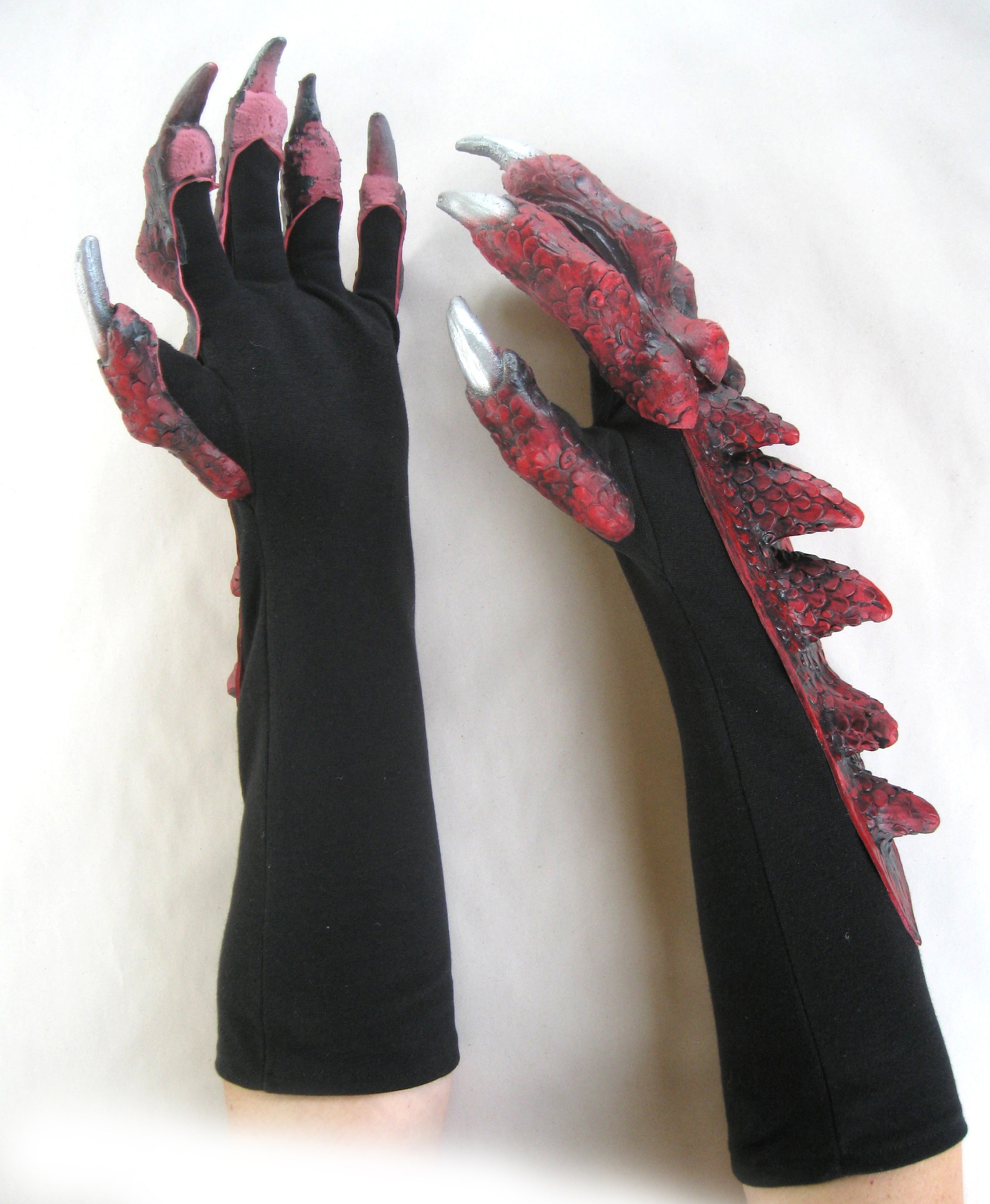 Red Dragon Claws Hands Adult Halloween Hand Made USA Costume - Etsy