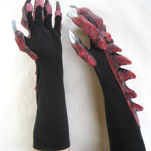 Red Dragon Claws Hands Adult Halloween Hand Made USA Costume - Etsy