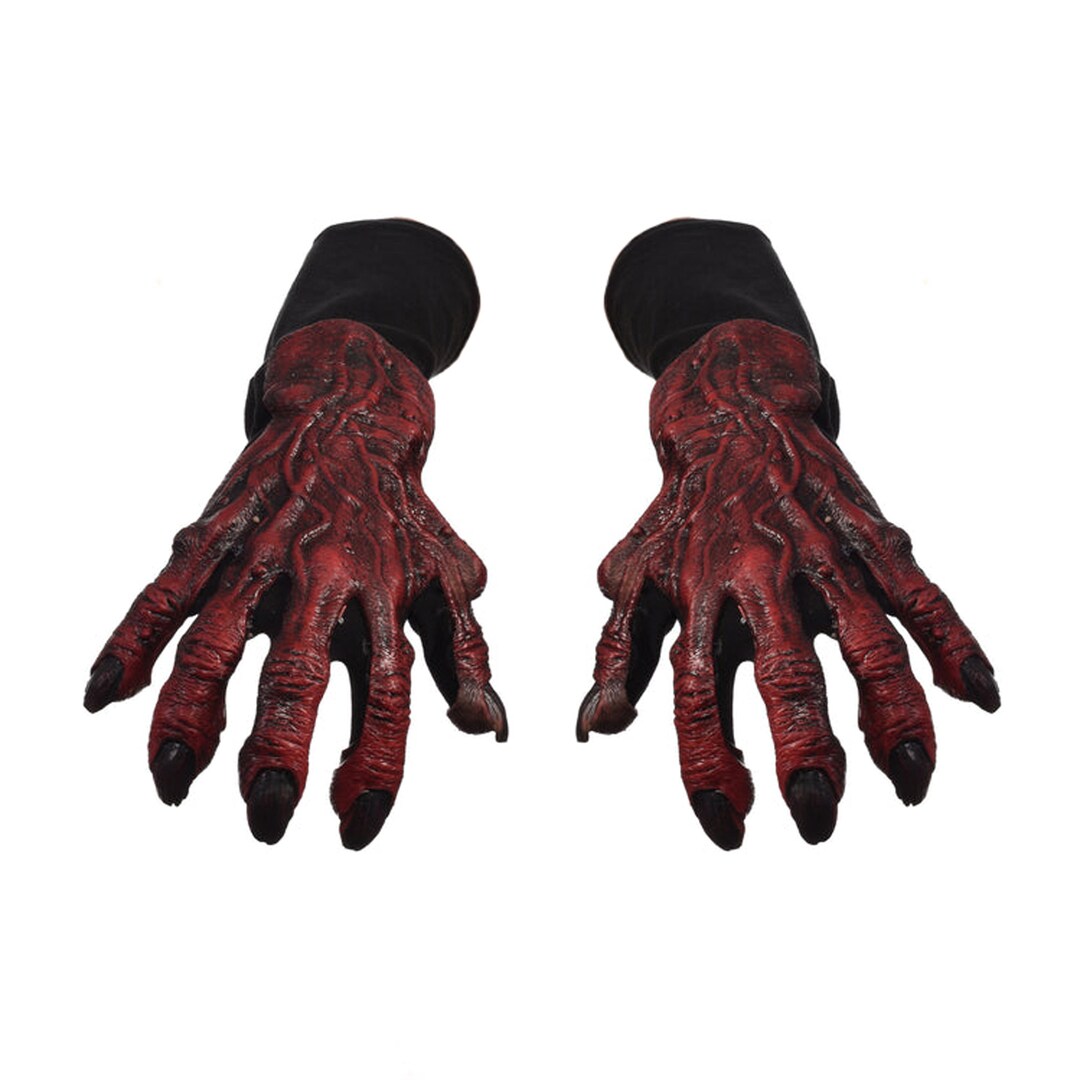 Red Devil Hands Adult Demon Scary Halloween Costume Gloves - Etsy