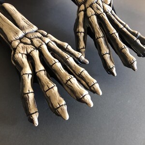 Skeleton Hands Adult Grim Reaper Halloween Hand Made USA Costume Glove ...