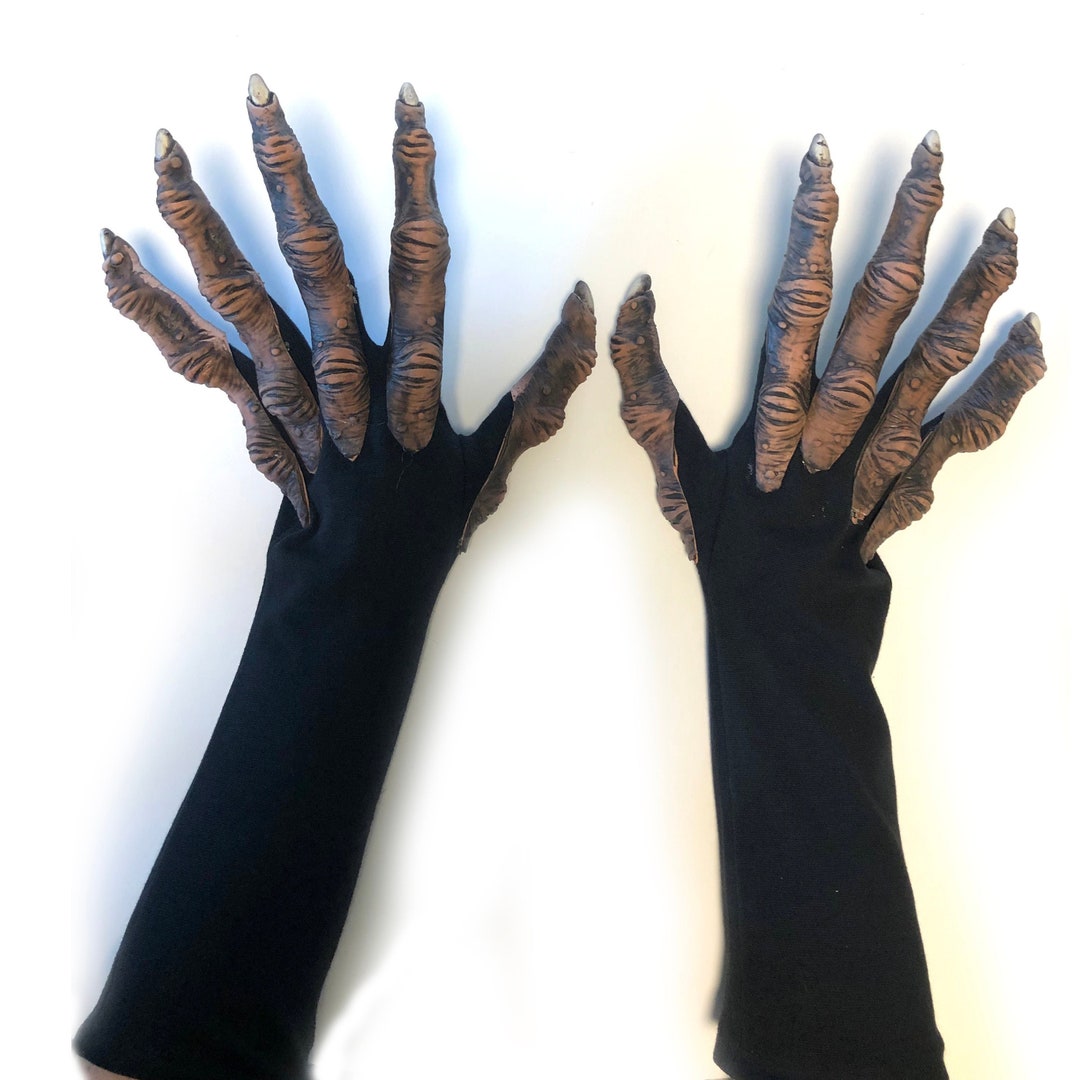 Long Finger Evil Witch Hands Flesh Claws Adult Halloween Costume ...