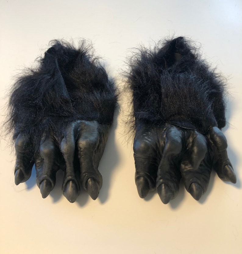 Black Beast Clawed Feet Werewolf Animal Adult Shoe Covers Halloween ...