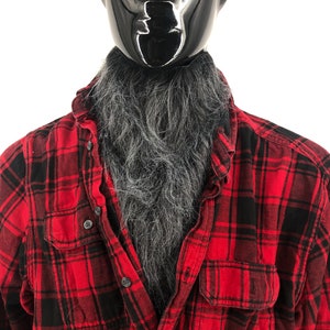 Gray Hairy Neck Chest Cover Werewolf Add to Any Adult Halloween Mask or ...