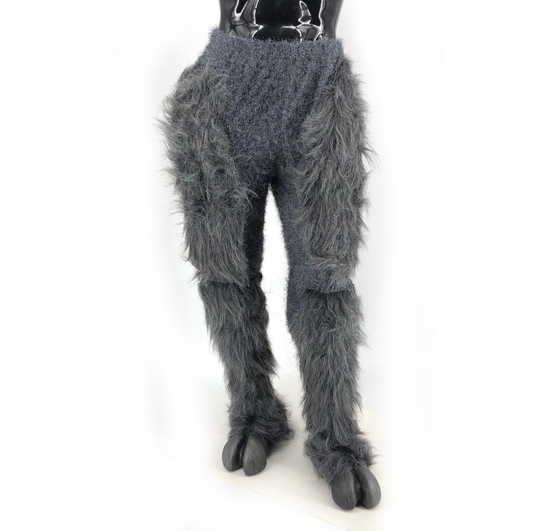 Gray Legs and Hooves Krampus Beast Devil Hairy Pants and Feet Adult ...