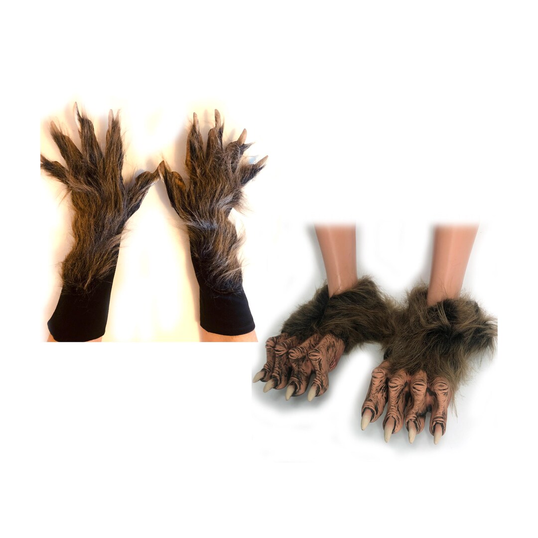 Brown Werewolf Combo Clawed Gloves & Feet Adult Costume Accessories - Etsy