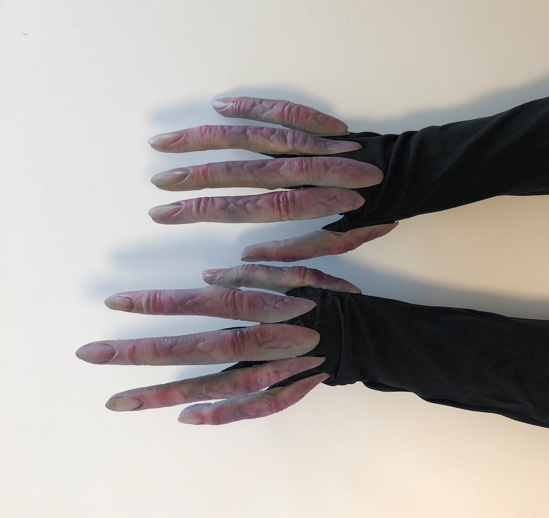 Alien Hands Long Fingers Spaceman Monster Scary Adult Halloween Costume ...