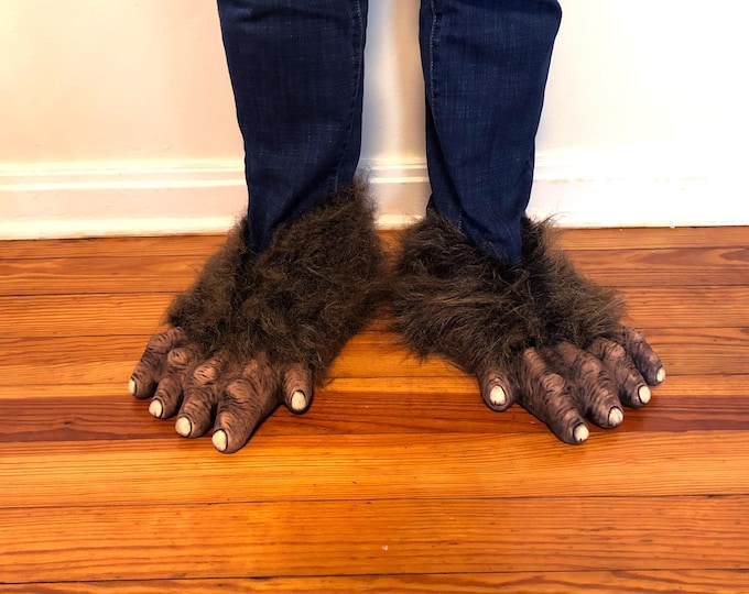 Bigfoot Feet Brown Ape Caveman Adult Shoe Covers Halloween Costume - Etsy