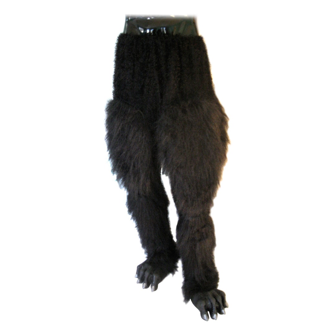 Black Legs & Feet Werewolf Beast Hairy Pants and Feet Adult Halloween ...