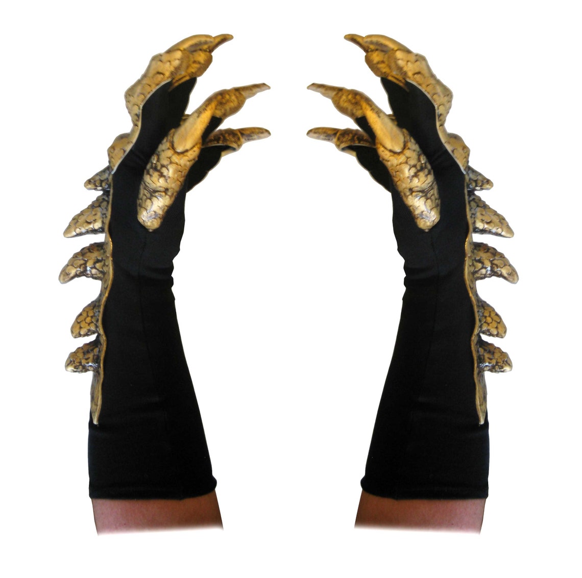 Golden Gold Dragon Claws Hands Adult Halloween Hand Made USA | Etsy