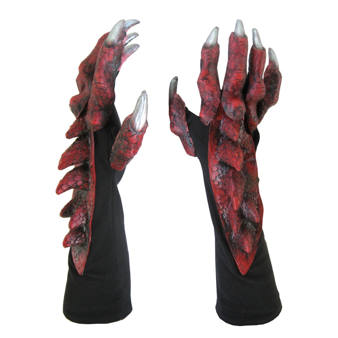 Red Dragon Claws Hands Adult Halloween Hand Made USA Costume - Etsy