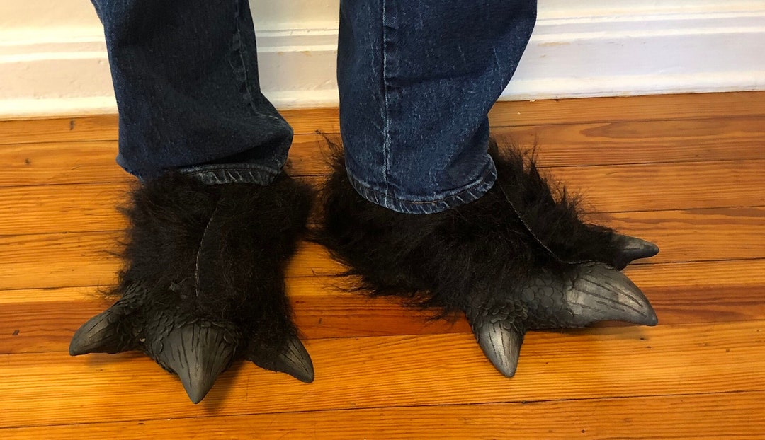 Black Dragon Feet Monster Demon Claws Adult Shoe Covers Halloween ...