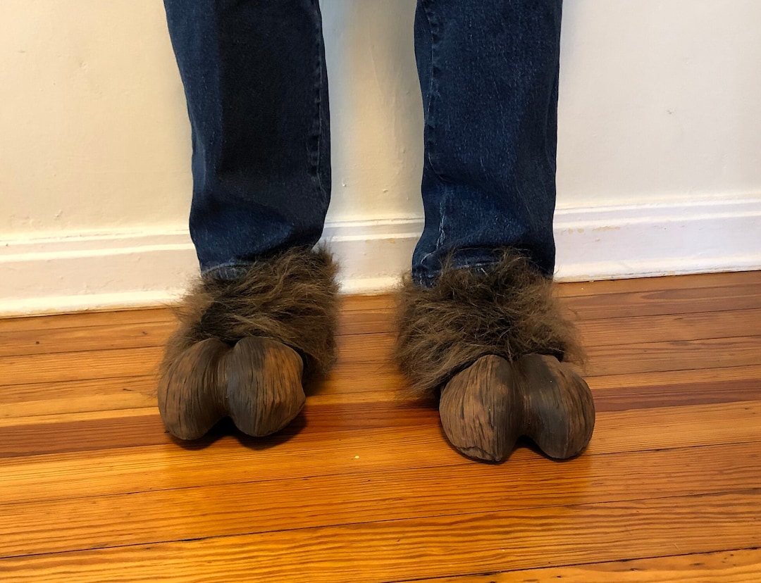 Brown Beast Hooves Feet Horse Faun Satyr Adult Shoe Covers Halloween ...