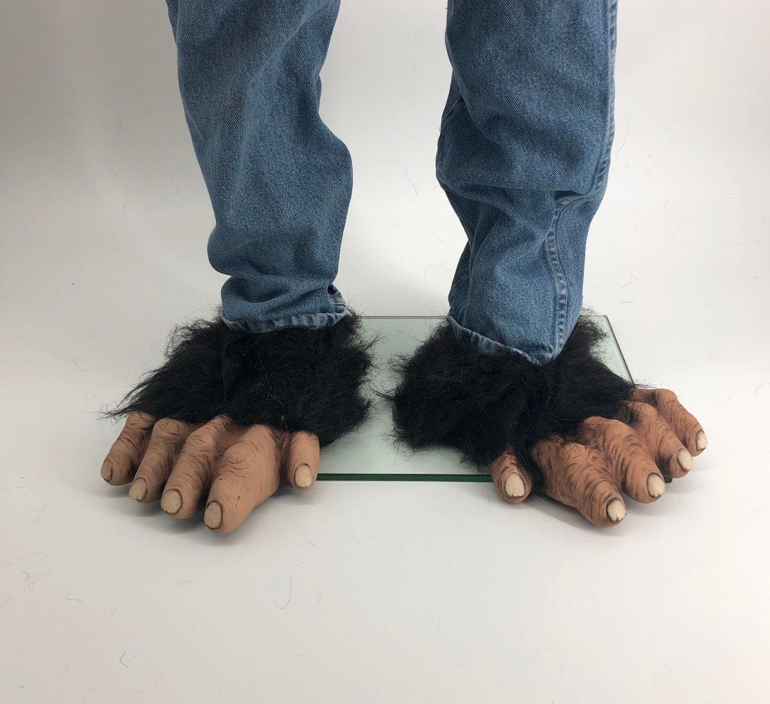 Chimp Costume Feet Great Ape Chimpanzee Monkey Adult Shoe Covers ...