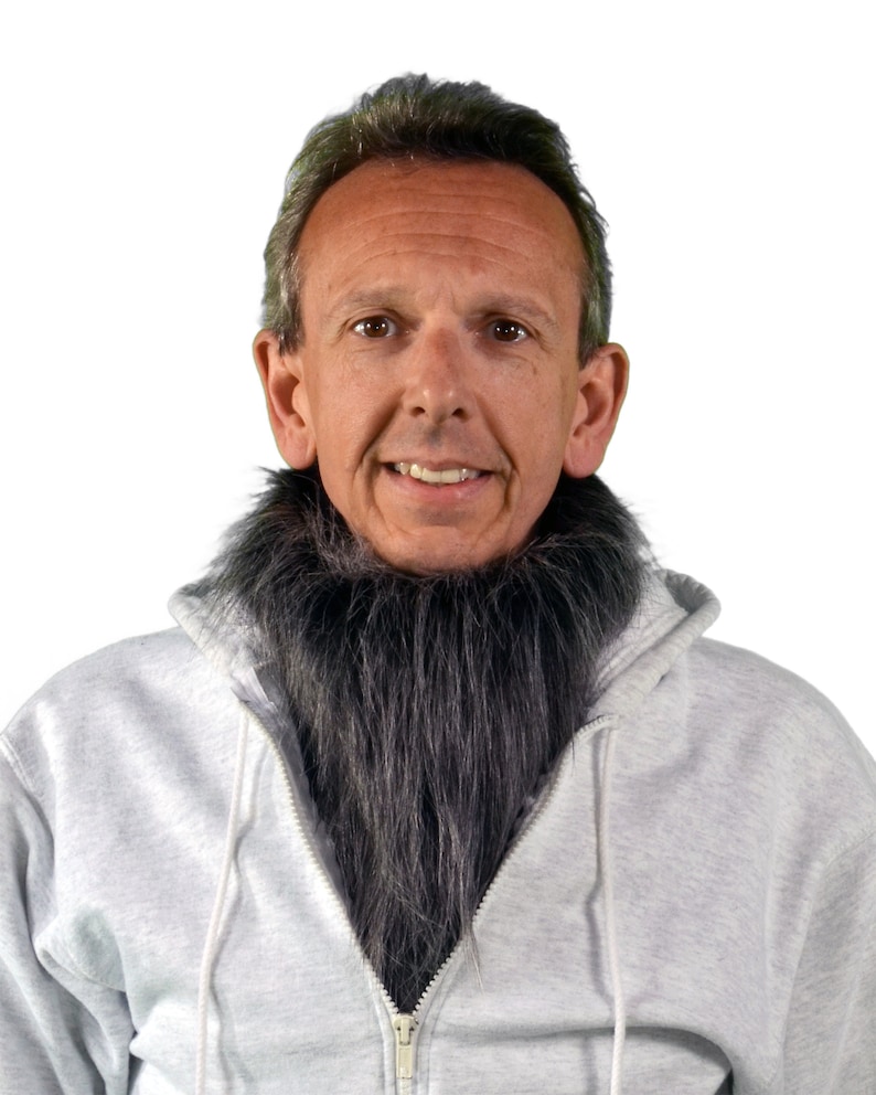 Gray Hairy Neck Chest Cover Werewolf Add to Any Adult - Etsy