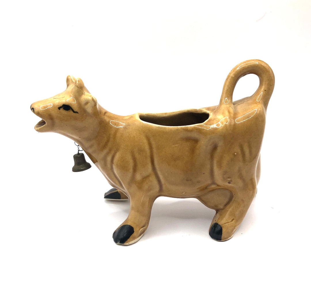 Vintage Cow Cream Pitcher With Bell Mid Century Made in Japan - Etsy