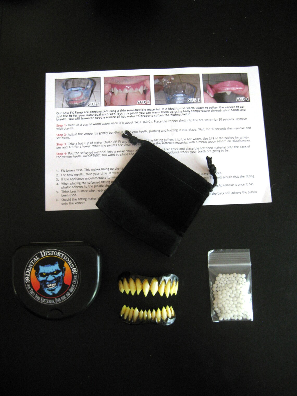 Black Pennywise Teeth Costume Appliance Veneers Dental Distortions 2.0 ...