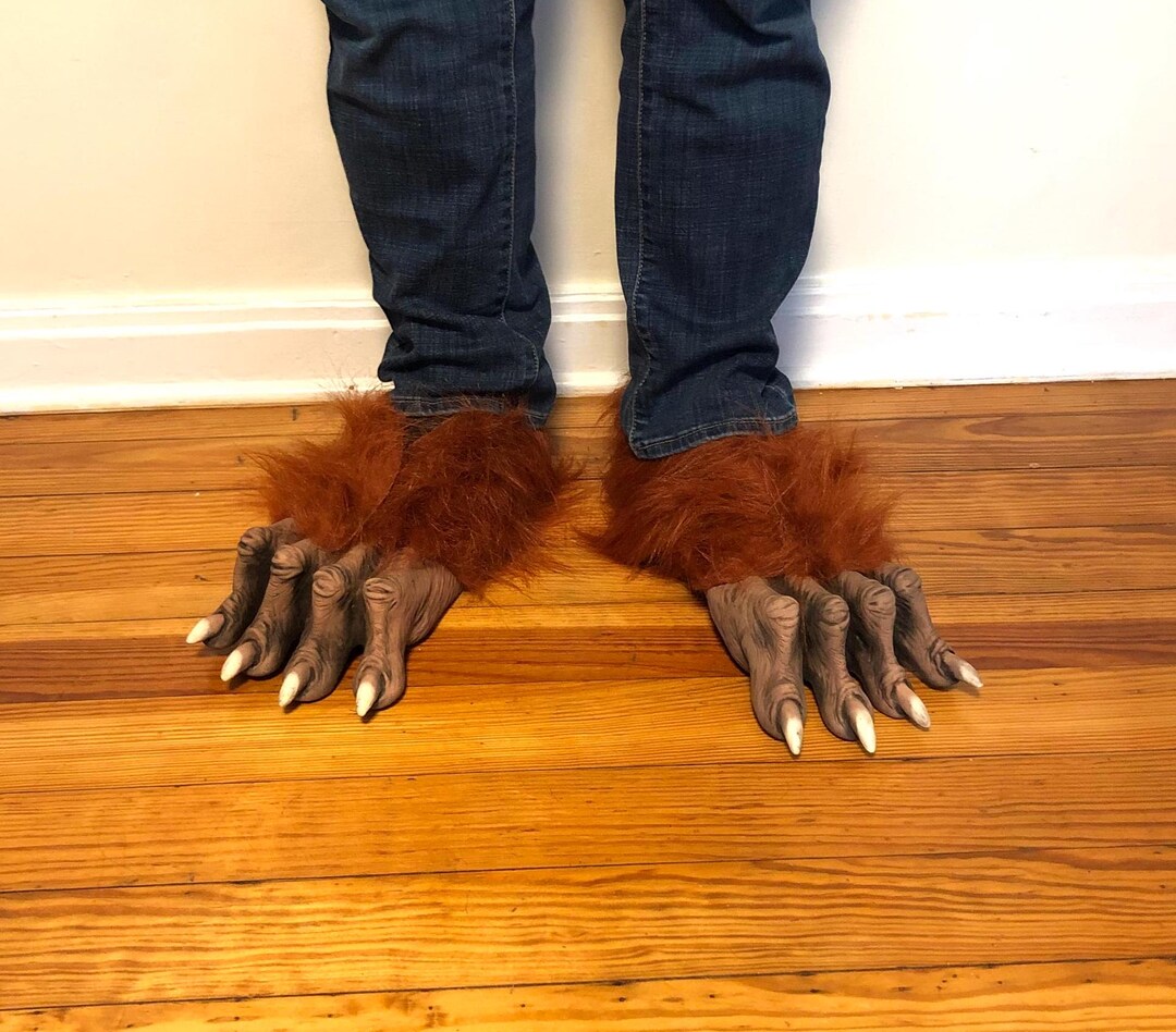 Red Fox Feet Red Orange Clawed Paws Animal Adult Shoe Covers Halloween ...