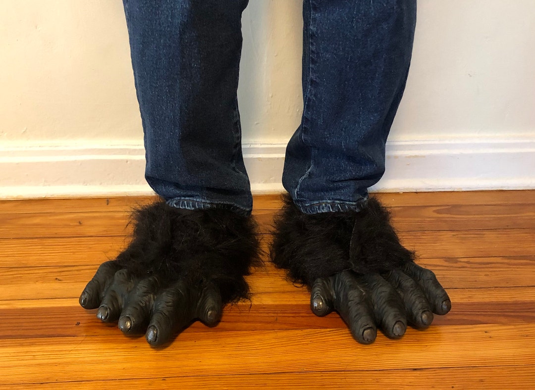 Gorilla Costume Feet Great Ape Monkey Adult Shoe Covers Halloween ...