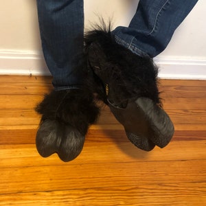 Black Hooves Feet Bull Minotaur Adult Shoe Covers Halloween Costume - Etsy