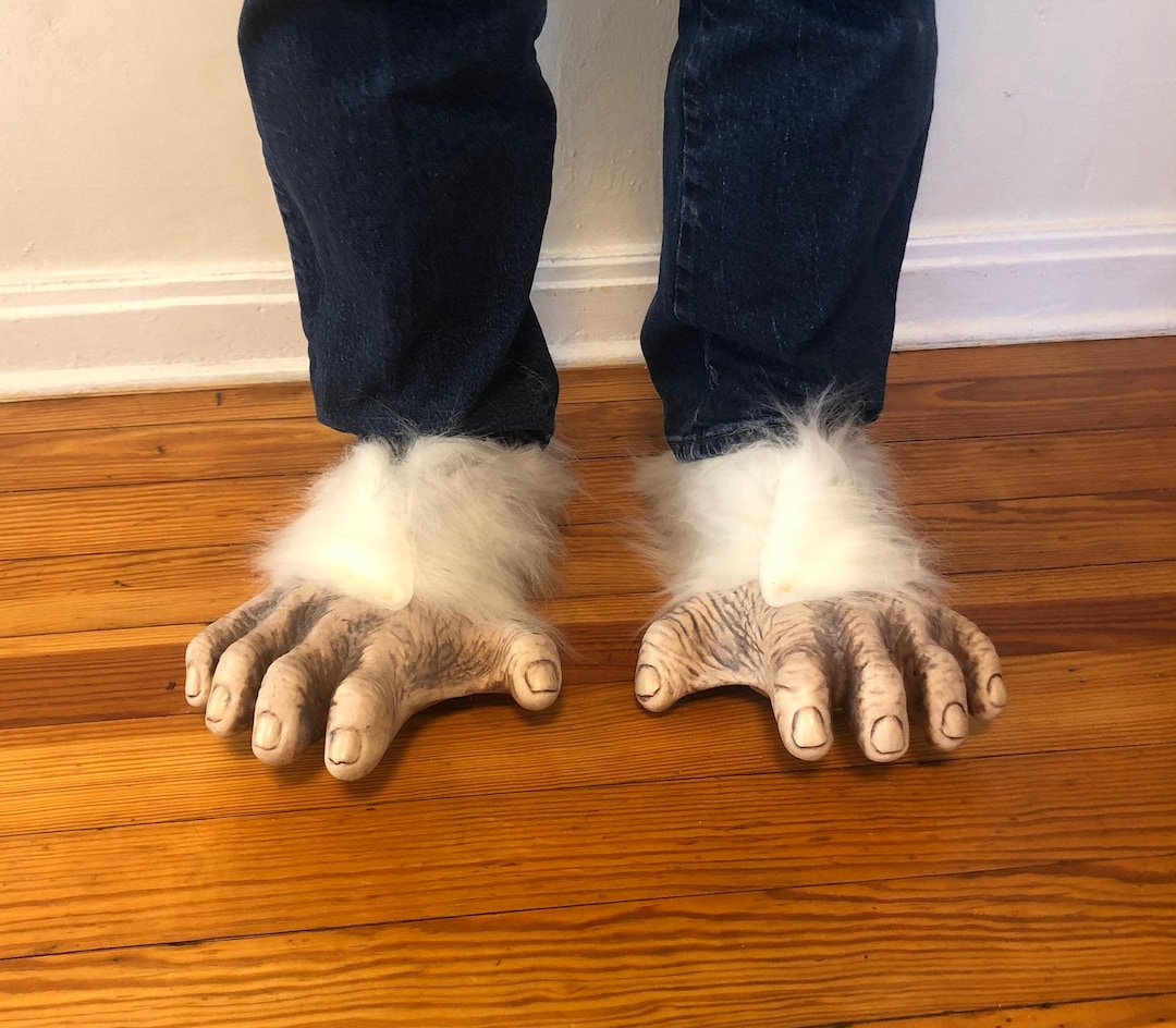 Yeti Feet Animal White Ape Adult Shoe Covers Halloween Costume - Etsy