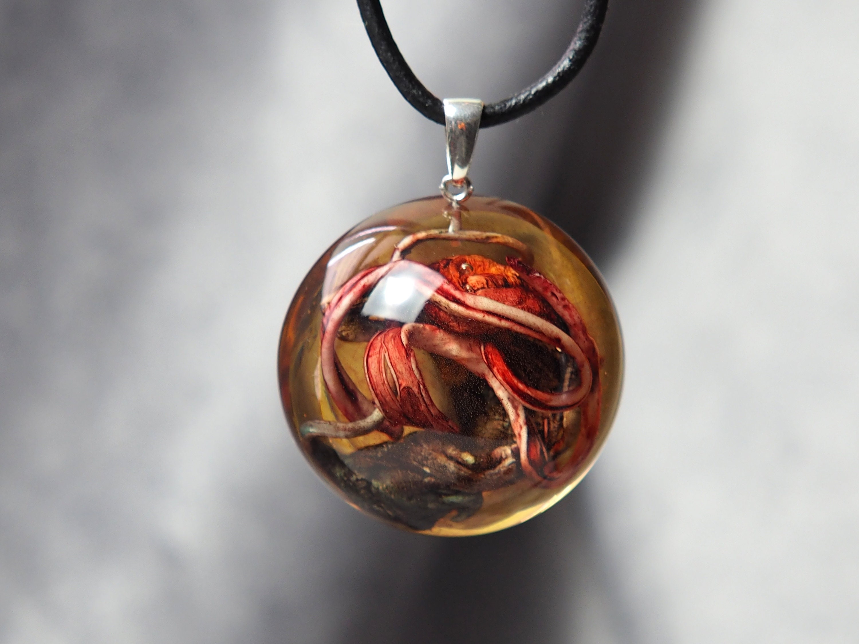 Resin Abstract Pendant,alternative Resin Necklace, Contemporary Art ...