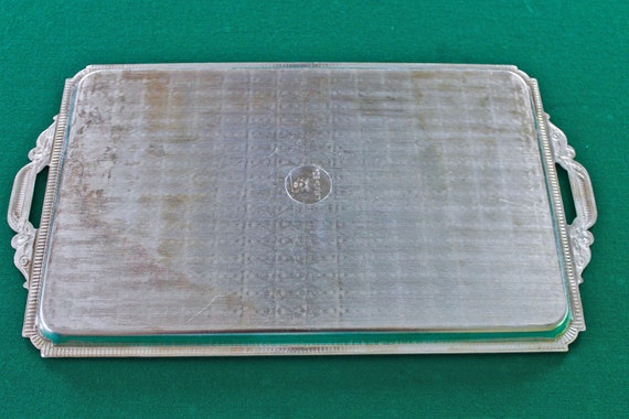 Small metal tray Silver tray French tray Ornate tray … - Gem