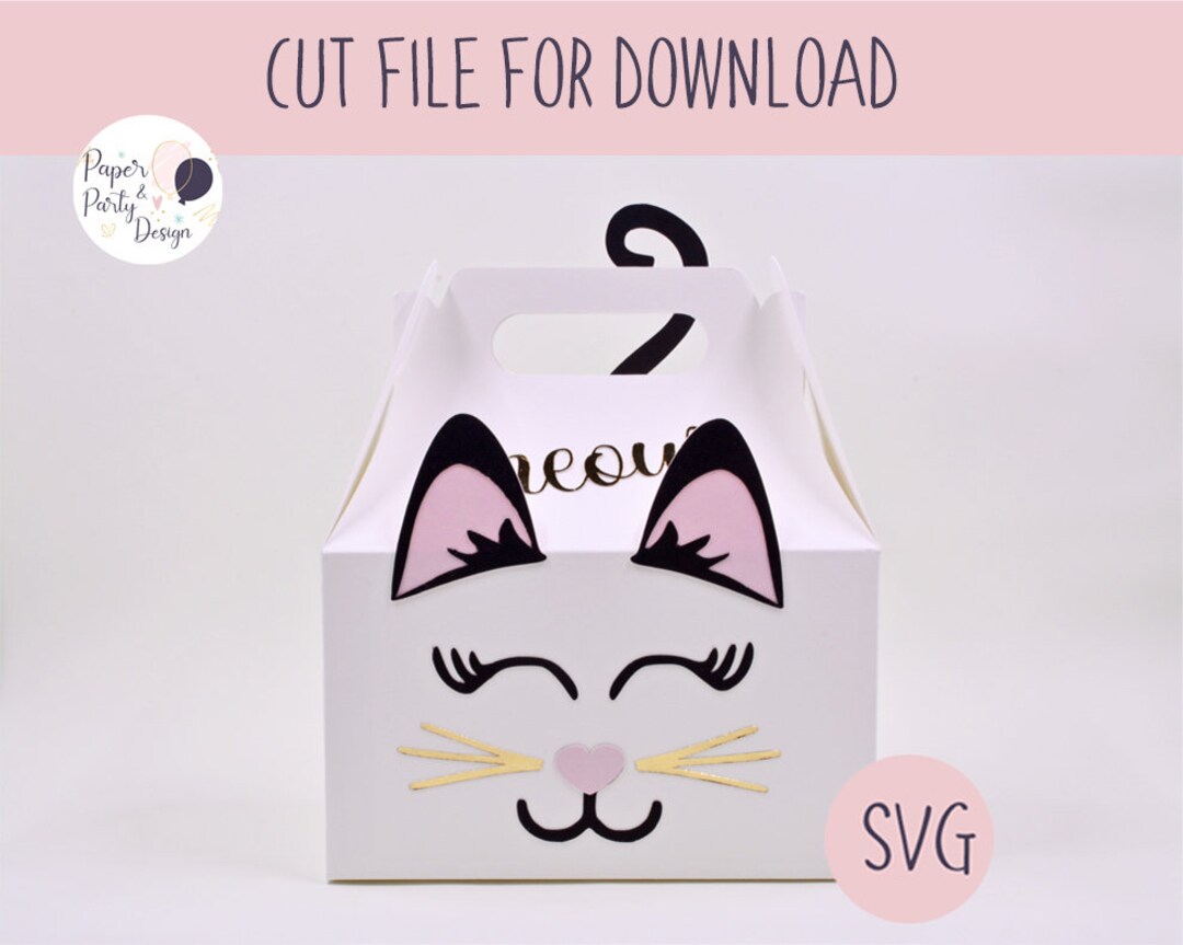 Cat Favor Box Svg, SVG Cut File, Digital Cut File for Download - Etsy