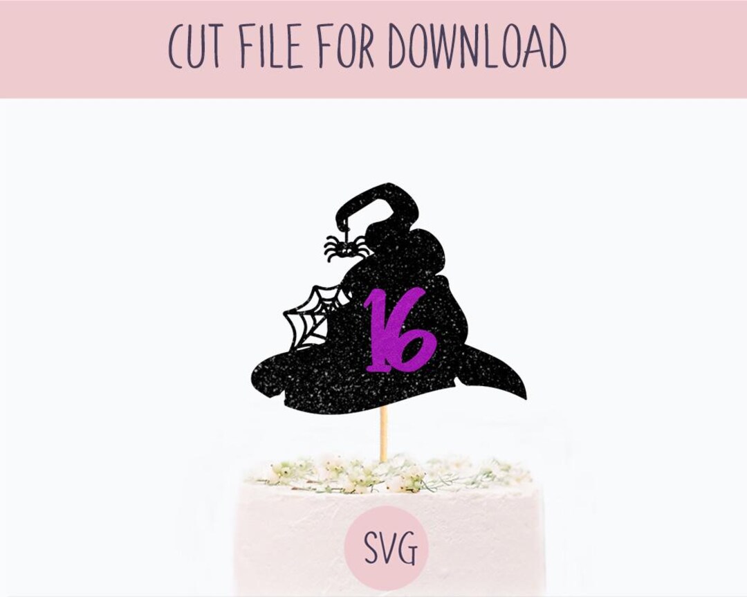 Halloween Witch Hat Cake Topper Svg, Digital Cut File for Download, SVG Cut File - Etsy Canada