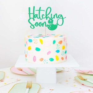 Dinosaur Hatching Soon Cake Topper SVG: Baby Shower Cut File (digital ...