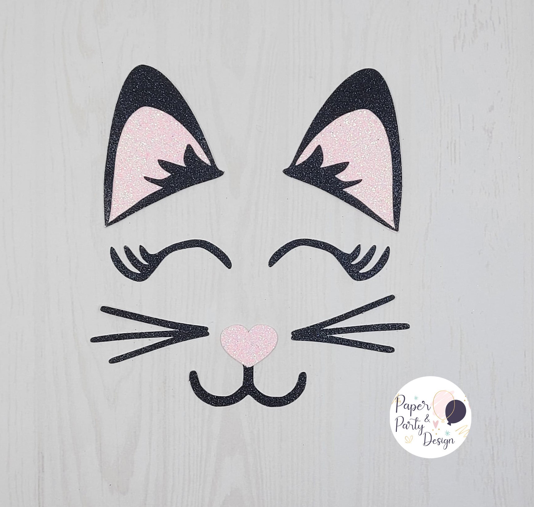 Cat Face Cake Topper SVG: Birthday Party Cut File (digital Download ...