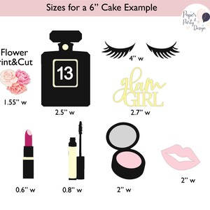 Make up Cake Topper Svg, Digital Cut File for Download, SVG File - Etsy ...