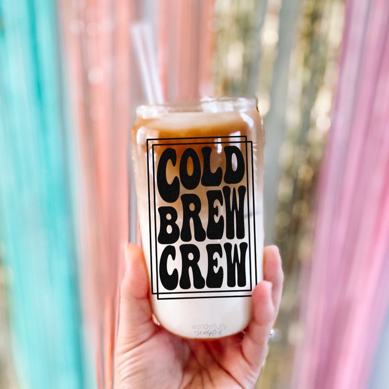 Cold Brew Crew Coffee Themed Cut Files SVG PNG | Etsy