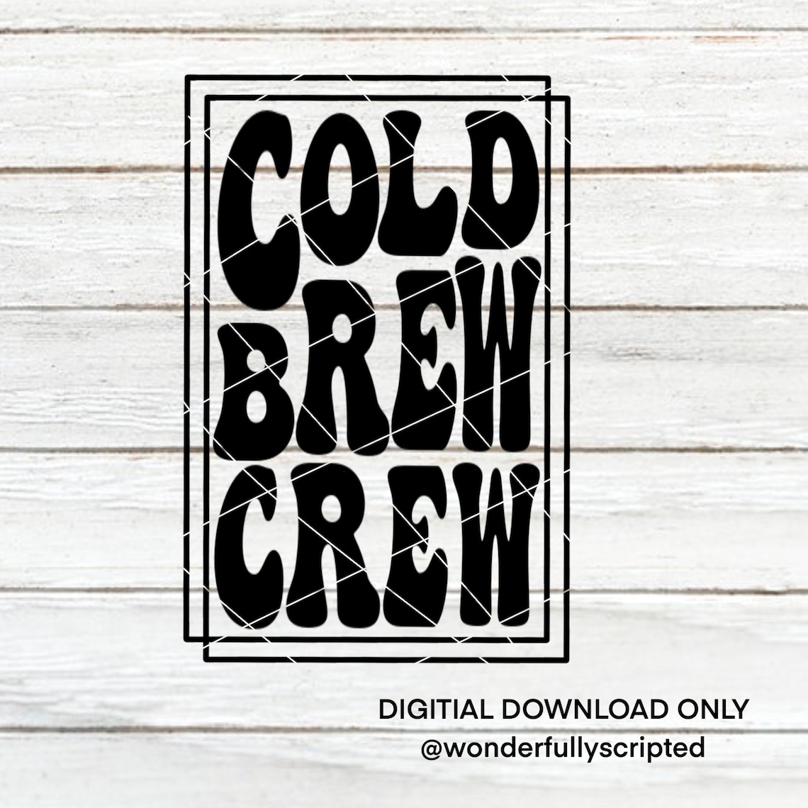 Cold Brew Crew Coffee Themed Cut Files SVG PNG | Etsy