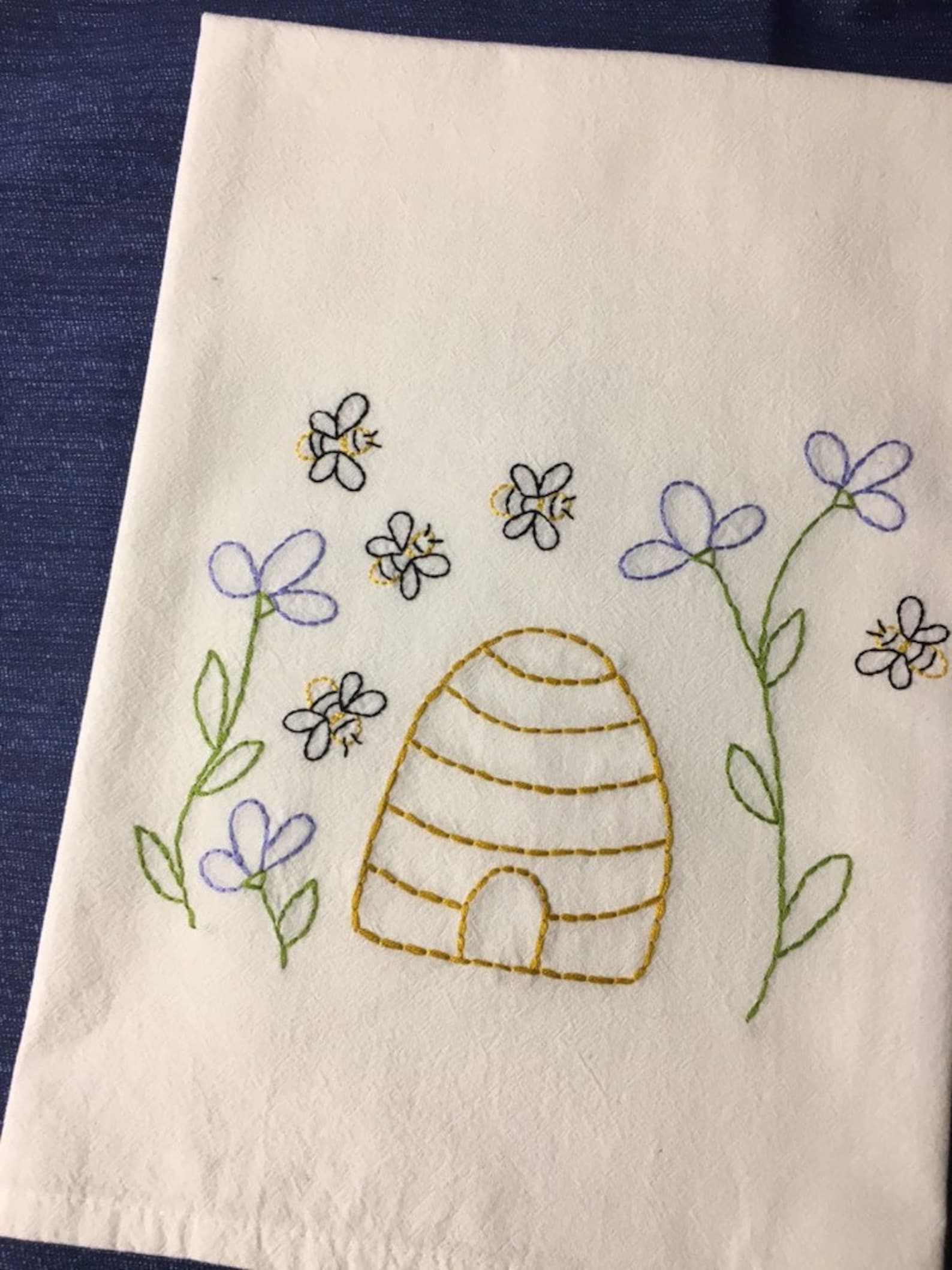 BEES and BEEHIVE Flour Sack Dish Towel - Etsy