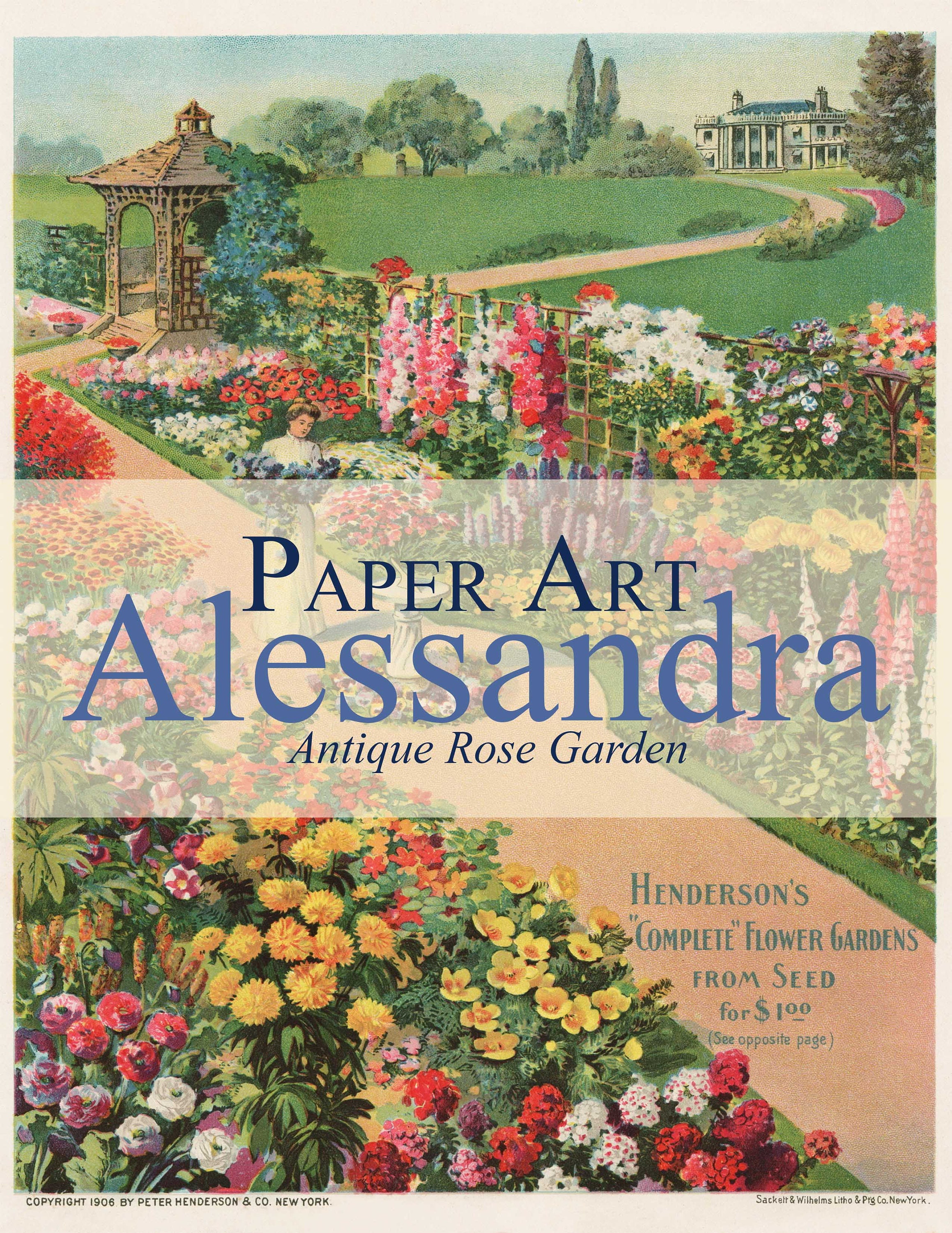 Antique Rose Garden - Digital Papers - Antique Paper Ephemera Digi ...