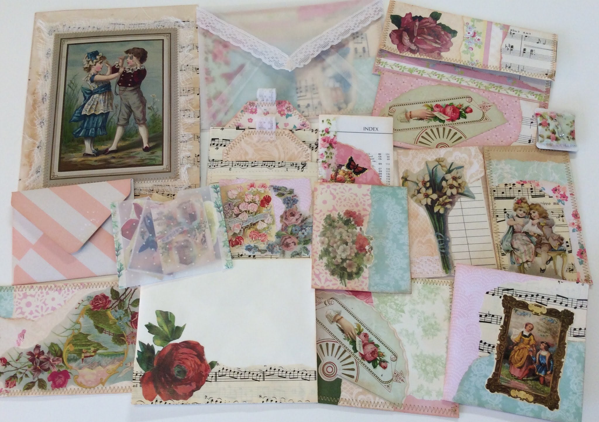 Antique Cards and Postcards Digital Kit Antique Postcards | Etsy