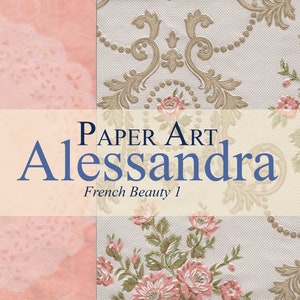 French Beauty Digital Papers - Vintage French Digital Papers - Antique ...