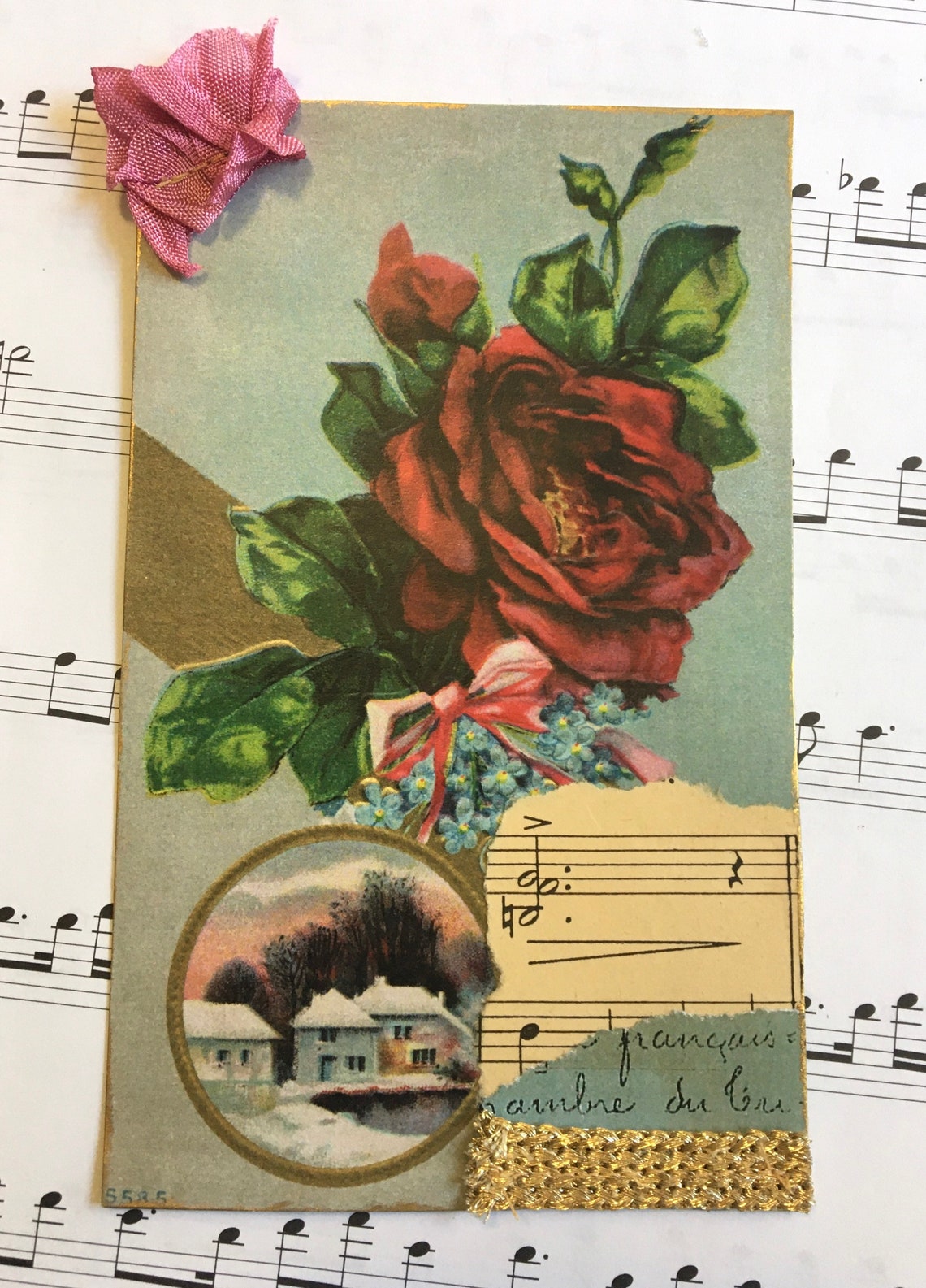 Vintage Roses Postcards 2 Digital Download Junk Journal | Etsy