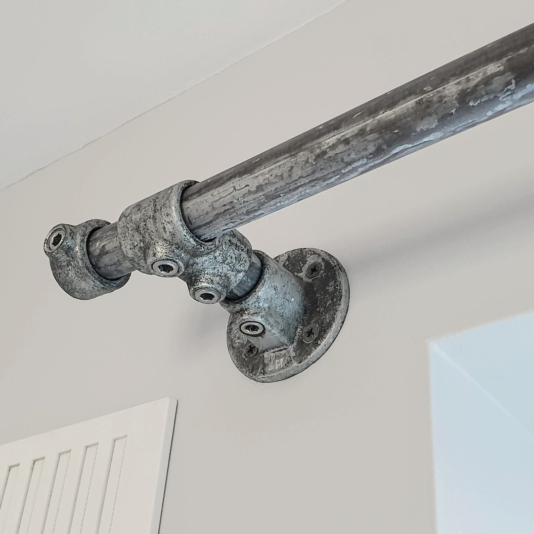 Industrial Curtain Pole, Curtain Rail Scaffold Pipe, Weathered ...