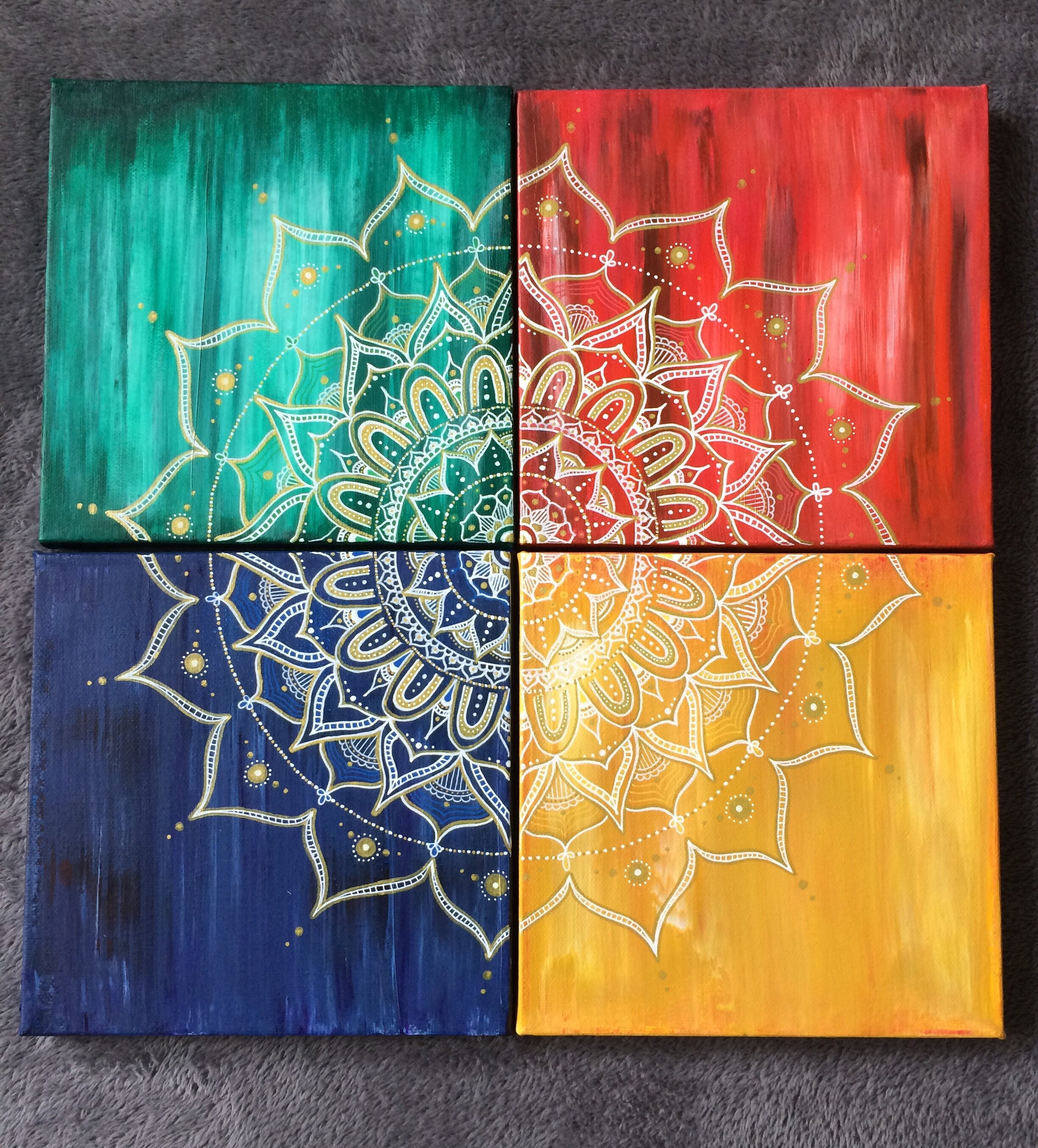 Mandala on Canvas - Etsy