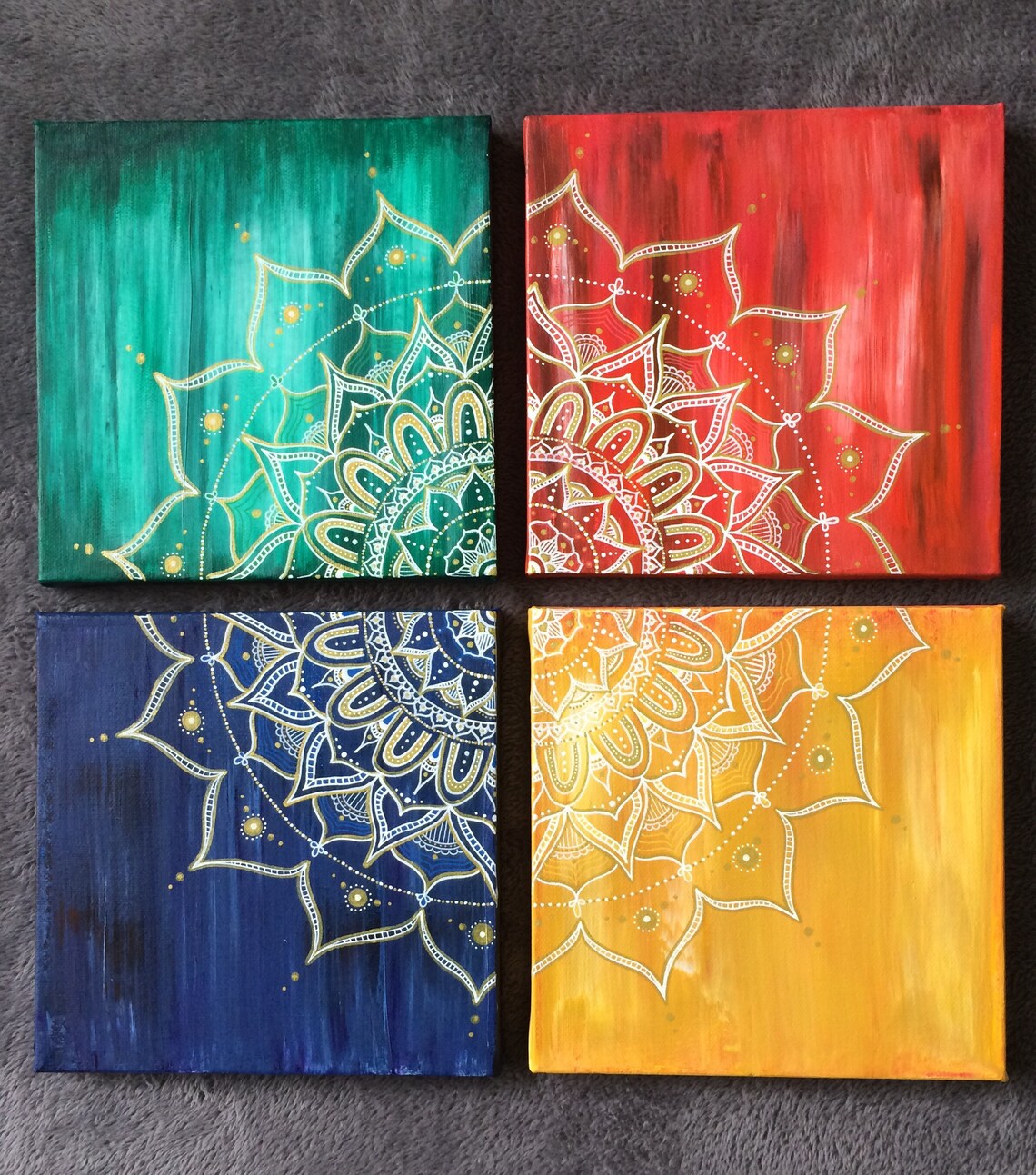 Mandala on Canvas - Etsy