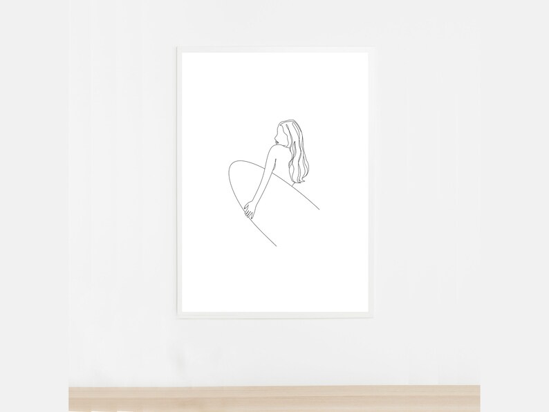 Surf one line drawing | Etsy