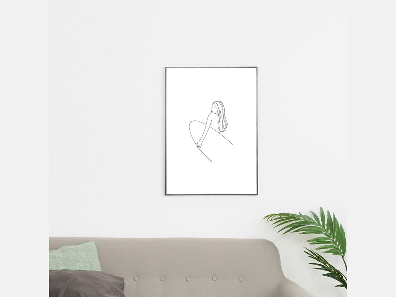 Surf one line drawing | Etsy