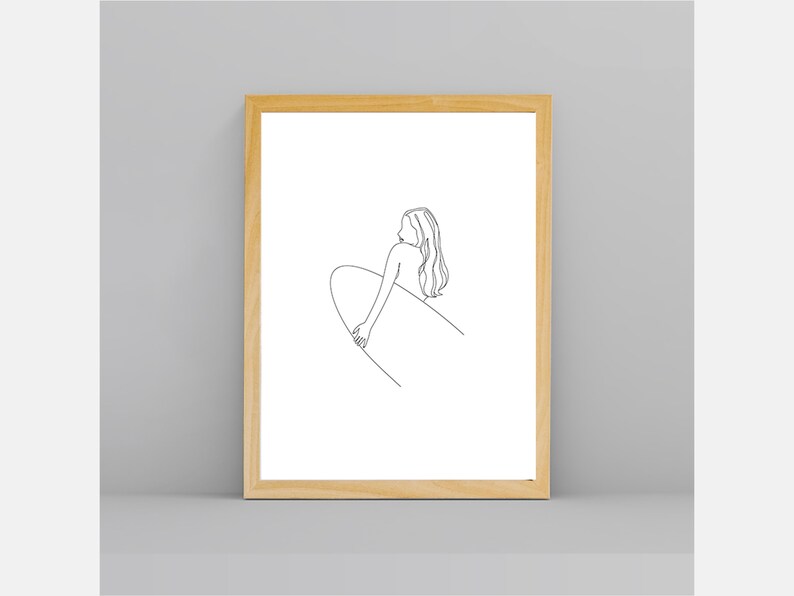 Surf one line drawing | Etsy